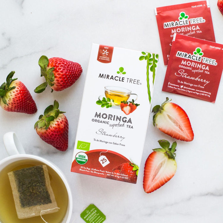 Organic Moringa Tea, Strawberry – Miracle Tree