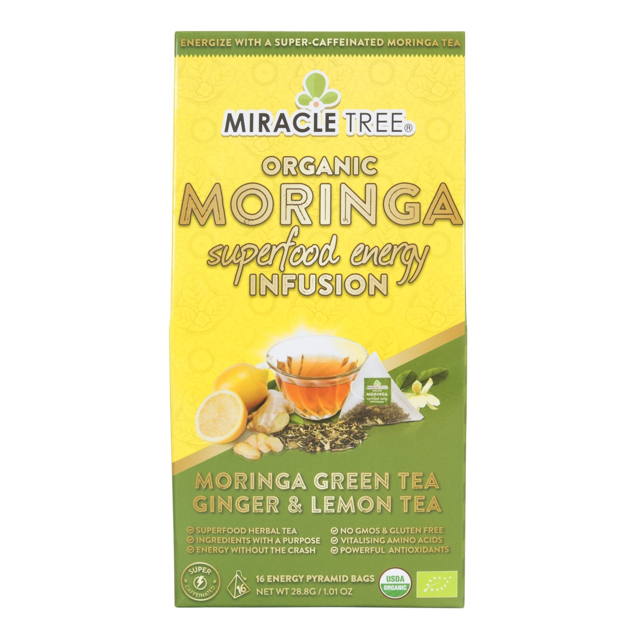 Moringa Energy Tea, Ginger Lemon – Miracle Tree